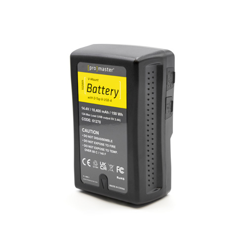 Buy ProMaster Compact V-Mount 150WH Battery Kit with D-TAP and USB-A ...